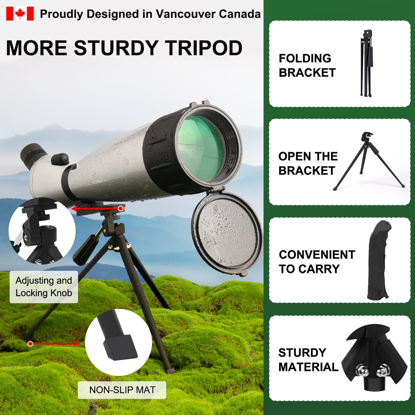 Spotting Scope 33-100X100 FMC HD BAK4 (Long-Range) with Metal Tripod ...