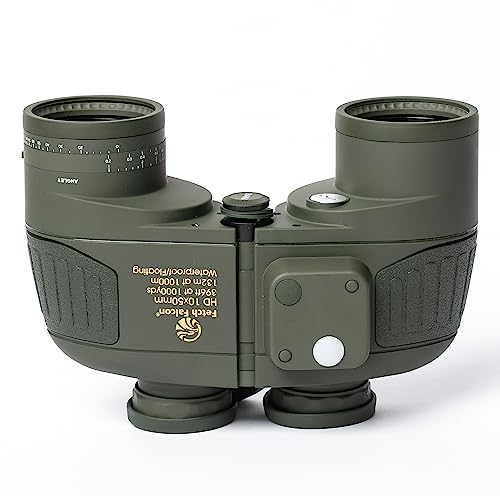Fetch Falcon10x50 BAK4 FMC IPX7 Marine Binoculars (Rangefinder, Digita